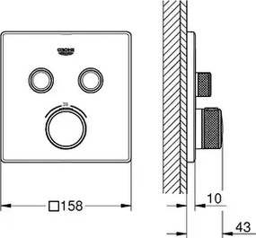 Grohe Grohtherm SmartControl - Termostatická baterie pod omítku se 2 v