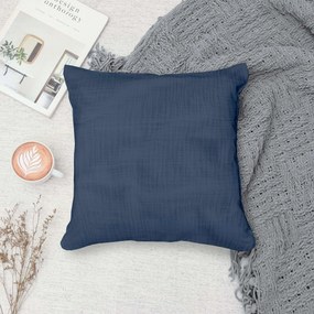 Mušelínový povlak na polštářek Dark navy Velikost: 40 x 40