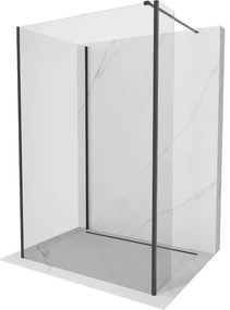 Mexen Kioto sprchová stěna Walk-in 130 x 105 x 30 cm, transparentní, černá - 800-130-105-221-70-00-030