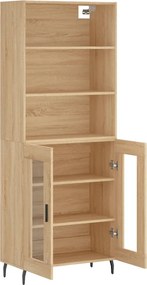 Skříň highboard dub sonoma 69,5 x 34 x 180 cm kompozitní dřevo 3189336