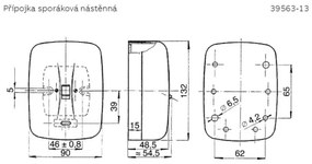 ABB spínač sporáková kombinace nástěnná bílá 39563-13