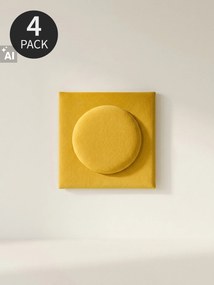 Sinsay - Čalouněné nástěnné panely ve tvaru kostek 4 pack - žlutá