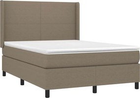 Box spring postel s matrací taupe 140x190 cm textil 3131269