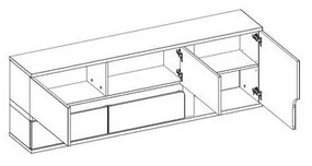 Závěsná skříňka HUDSON typ 67