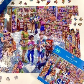 GIBSONS Puzzle Zprávy z vesnice / 1000 dílků / 68 × 49 cm
