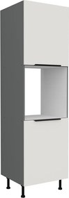 ARIA aw | vysoká skříňka 60 DP-215 2F na vestavnou troubu | 60 cm | ANTI FINGERPRINT povrch | antracit/bílá