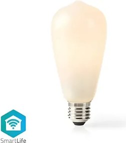 Nedis SmartLife ST64 / LED žárovka / Wi-Fi / E27 / 500 lm / 5 W / Tepl