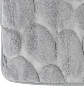MSV PEBBLES koupelnová předložka 40 x 60 cm šedá / Polyester, PU pěna