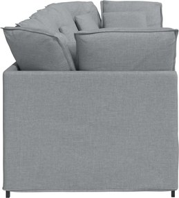 Modulární pohovka s polštáři textil světle šedá 3321267