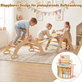 Costway 3 v 1 Montessori horolezecká sada ze dřeva Hrací souprava pro děti od 1