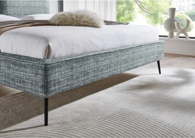 Modrá čalouněná dvoulůžková postel bez roštu 180x200 cm Infinity – Meise Möbel