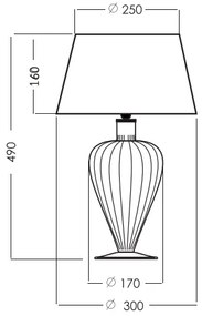 Stolní lampa ze skla 4Concepts BRISTOL L046051514