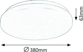 Rabalux Bílé stropní LED svítidlo Rob kulaté 380mm 32W 3339