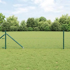 Řetězová plotová konstrukce s hroty 10 x 0,4 m Zelená Síťovina 3351154