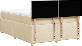 Box spring postel s matrací krémová 140x190 cm textil 3286673