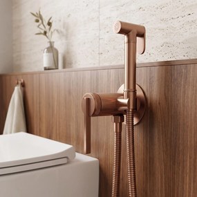 Rea, Podomítková bidetová baterie Rea Grace Brush Copper, REA-B4504