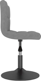 Otočné jídelní židle 2 ks světle šedé samet 334263