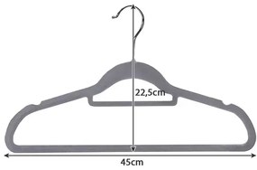 Ruhhy 22535 Ramínka se sametovým potahem 20 ks, šedá