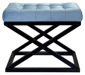 Atelier del Sofa Taburet Capraz - Black, Turquoise, Černá, Tyrkysová