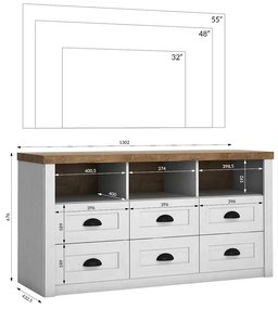 PROVENCE a | komoda K6S | 130 cm | andersen/lefkas