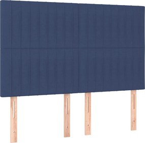 Box spring postel s matrací modrá 140x200 cm textil 3136763