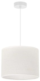 Závěsné svítidlo Juta, 1x bílé jutové stínítko, (fi 20cm), w