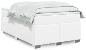 Box spring postel s matrací bílá 120x190 cm umělá kůže 3285202