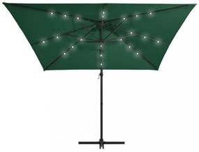 Konzolový slunečník s LED světly 250x250 cm Dekorhome