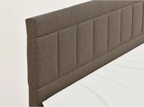 Hnědá boxspring postel s úložným prostorem 200x200 cm Caya – Maison de Rêve