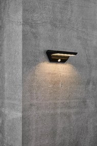 NOR 2118221003 Agena venkovní nástěnné solární svítidlo černá - NORDLUX