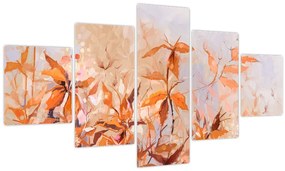 Obraz - Malované květiny (125x70 cm)