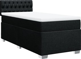 Box spring postel s matrací černá 90x190 cm textil 3285752