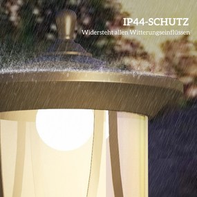 Outsunny Solární pouliční lampa LED Outsunny, IP44, ABS, 17W x 17D x 127H cm, se studeným bílým světlem LED, světelný senzor, vodotěsná, pro venkovní…