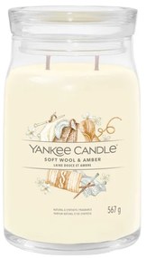Yankee Candle Signature svíčka velká Soft Wool & Amber, 567g