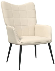 327943 vidaXL Relaxační židle krémová textil