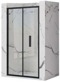 Rea - RAPID FOLD zalamovací sprchové dveře - černý mat, 80 x 195 cm, REA-K6418