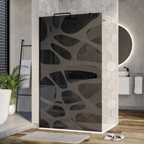 Sprchová zástěna Walk-In EX101 - 10 mm nano šedé sklo - matný vzor - různé šířky