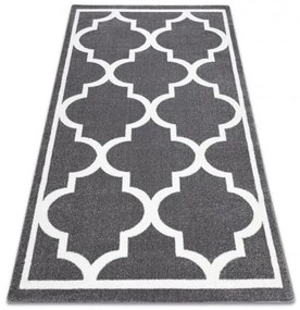 koberec SKETCH F730 vzor Marocký jetel, Mříž šedá /bílá velikost 180x270 cm | krásné koberce cz