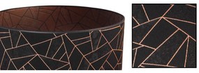 Závěsné svítidlo WERONA 6, 1x černé textilní stínítko se vzorem, (fi 40cm), C