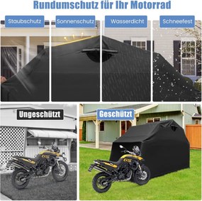 Costway Moto plachta z tkaniny Oxford s kovovým rámem, voděodolná, odolná proti