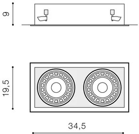 Azzardo AZ2875 - Podhledové svítidlo NOVA 2xGU10-ES111/50W/230V