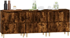 Příborníky 3 ks kouřový dub 60 x 35 x 70 cm kompozitní dřevo 3185772