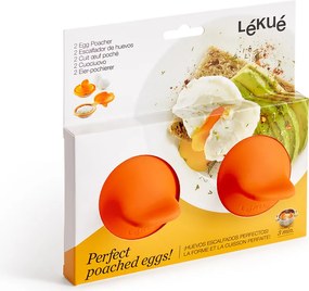 Formičky na pošírovaná vejce Lekue oranžové 2 ks