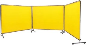 Svářečská zástěna s rámem, 1,83 × 2,44 m 3 panelové zástěny pro svařování