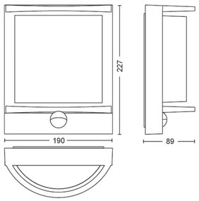 Philips - LED Venkovní nástěnné svítidlo se senzorem SAMONDRA LED/3,8W/230V IP44