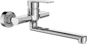 Mereo, Mereo Dřezová nástěnná baterie, Pego, 150 mm, s ramínkem plochým rovným 300 mm, chrom, MER-CB30206P