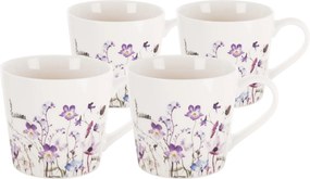 Orion Sada 4 porcelánových hrnků LOUKA 430 ml