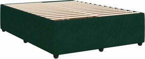 Box spring postel s matrací tmavě zelená 160x200 cm samet 3287785