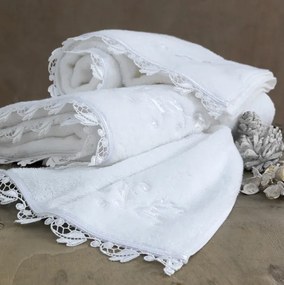 Soft Cotton Luxusní ručník NAKKAS 50x100 cm Bílá, 580 gr / m², Česaná prémiová bavlna 100%