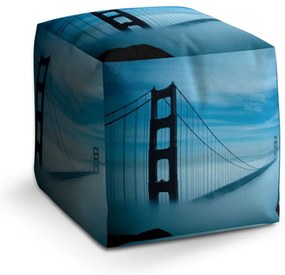 Sablio Taburet Cube Golden Gate 3: 40x40x40 cm